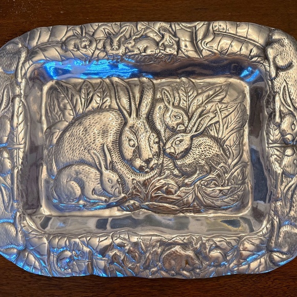 Arthur Court | Other | Vintage Arthur Court Bunny Rabbit Large Metal ...